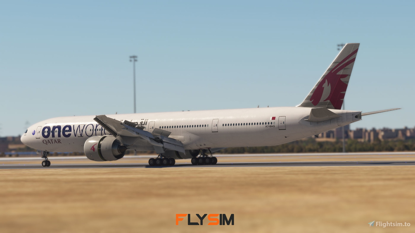 Qatar Airways | Oneworld | A7-BAG | PMDG Boeing 777-300ER für Microsoft Flight Simulator | MSFS