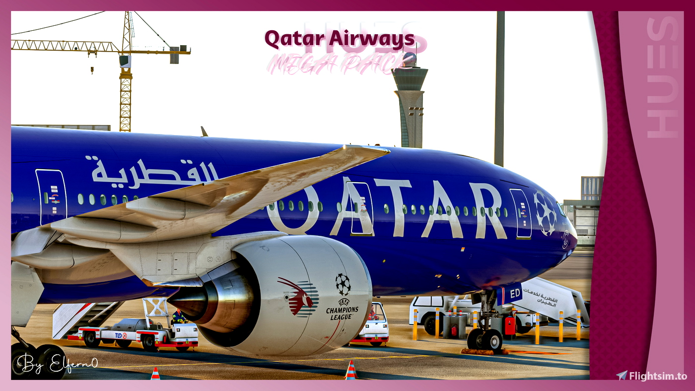 Threads - Qatar Airways A7-BED Champions League | PMDG 777-300ER for ...