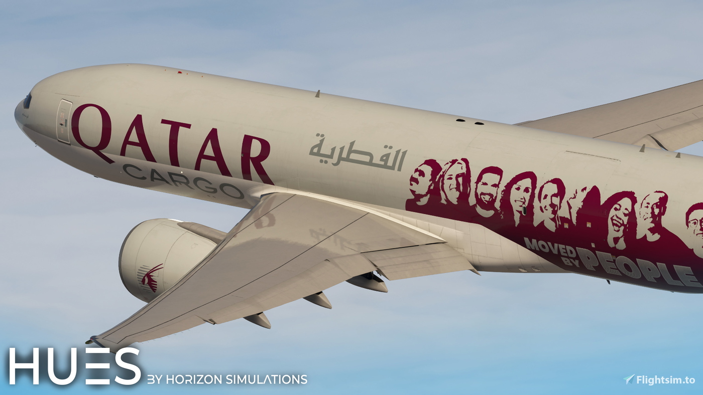 Qatar Airways A7-BFG "Moved by People" | PMDG Boeing 77F | 8K & 4K 对于 ...