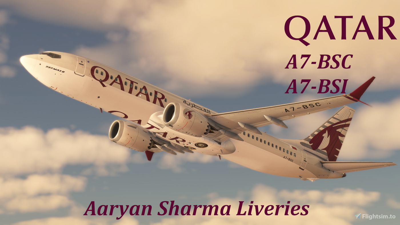 Qatar Airways B737-8 Max pack || iFly 737 max のために Microsoft Flight Simulator | MSFS