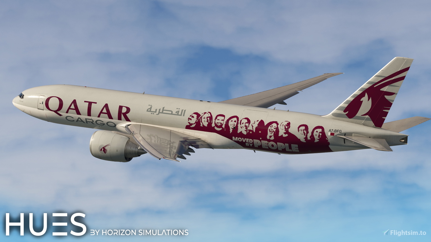 Qatar Airways Cargo A7-BFG "Moved by People" | PMDG Boeing 77F | 8K ...