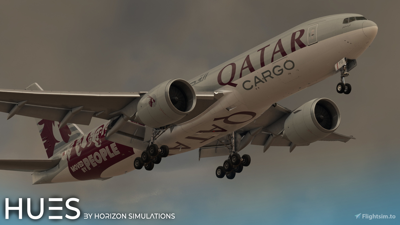 Qatar Airways Cargo A7-BFG "Moved by People" | PMDG Boeing 77F | 8K ...