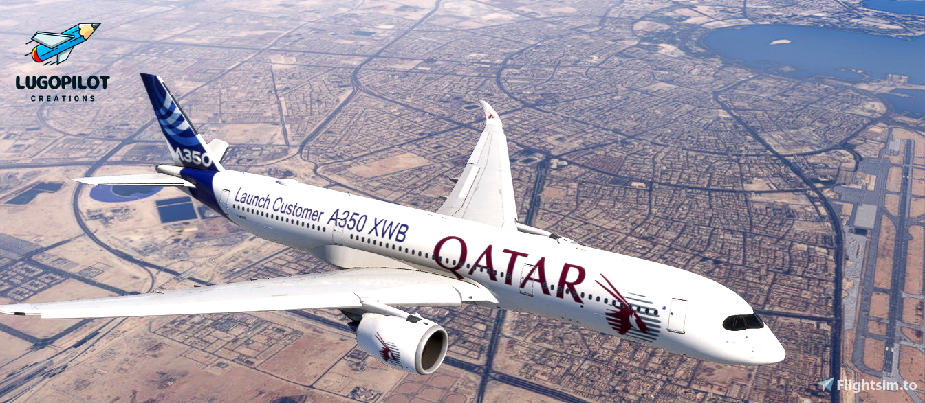 Qatar Airways F-WZNW (High-Fidelity) | inibuilds a350-900 对于 Microsoft ...
