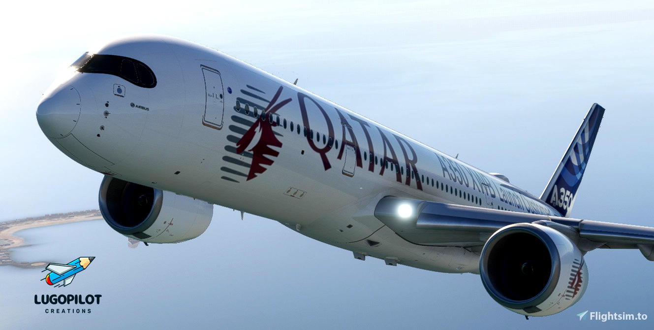 Qatar Airways F-WZNW (High-Fidelity) | inibuilds a350-900 对于 Microsoft ...