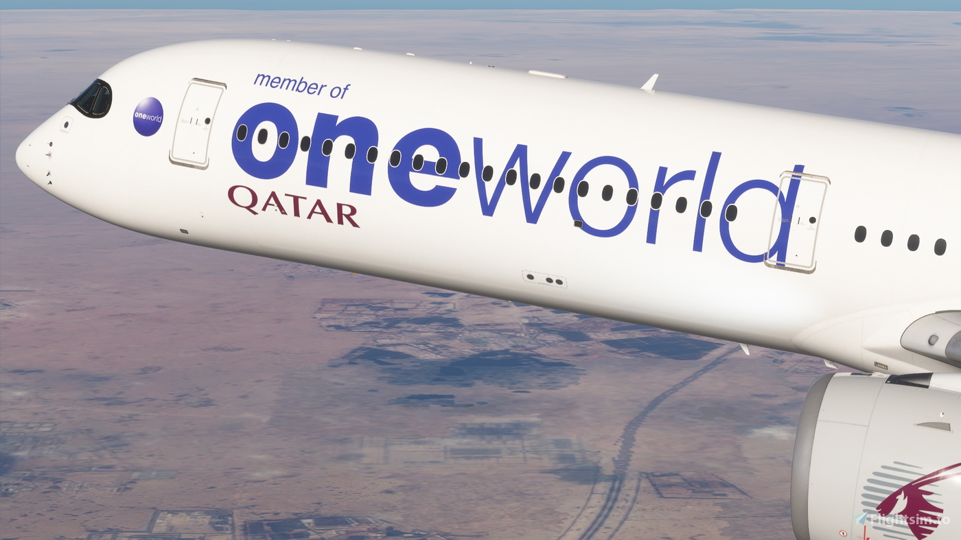 Qatar Airways "oneworld" A7-ANE A350-1000 对于 Microsoft Flight Simulator | MSFS