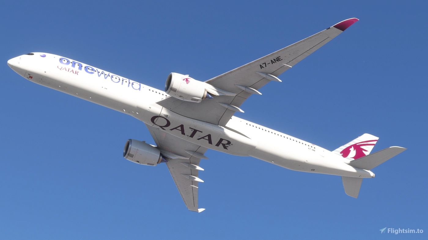 Qatar Airways "oneworld" A7-ANE A350-1000 for Microsoft Flight Simulator | MSFS