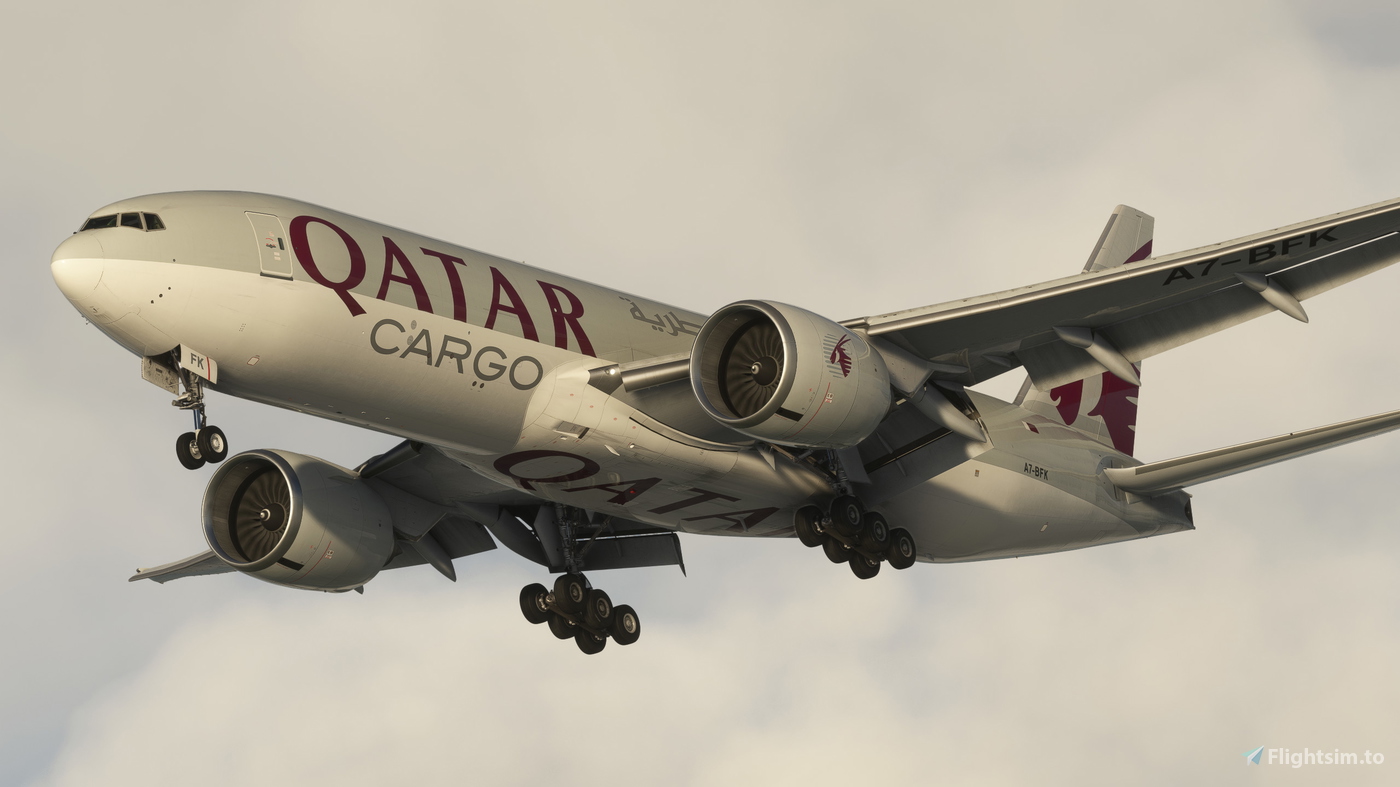 Qatar Airways Cargo [Pack] PMDG B777F for Microsoft Flight Simulator | MSFS