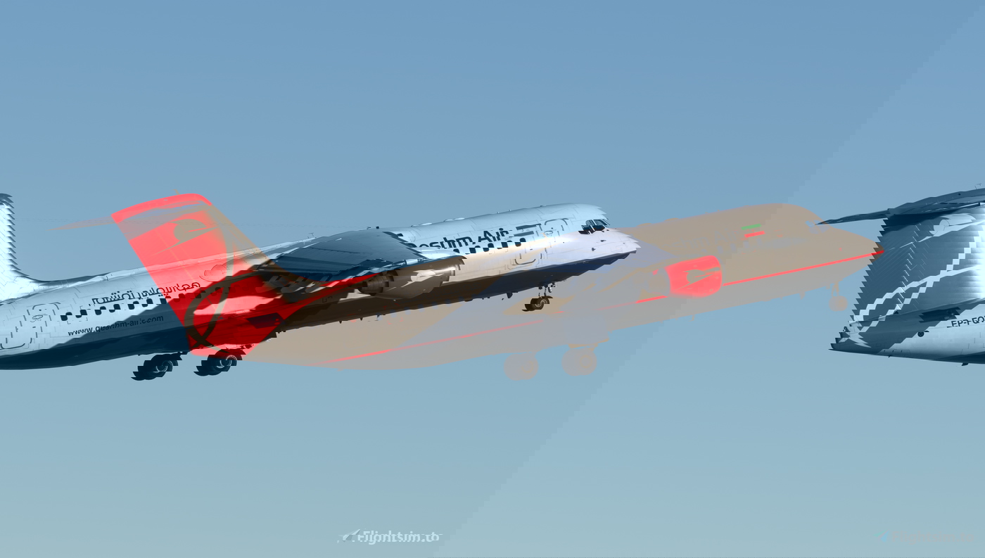 Qeshm Air EP-FQV Just Flight Avro RJ 100 - 8K for Microsoft Flight Simulator | MSFS