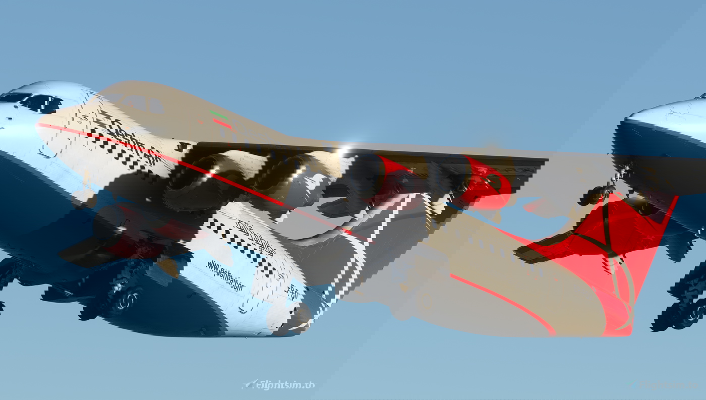 Qeshm Air EP-FQV Just Flight Avro RJ 100 - 8K for Microsoft Flight Simulator | MSFS