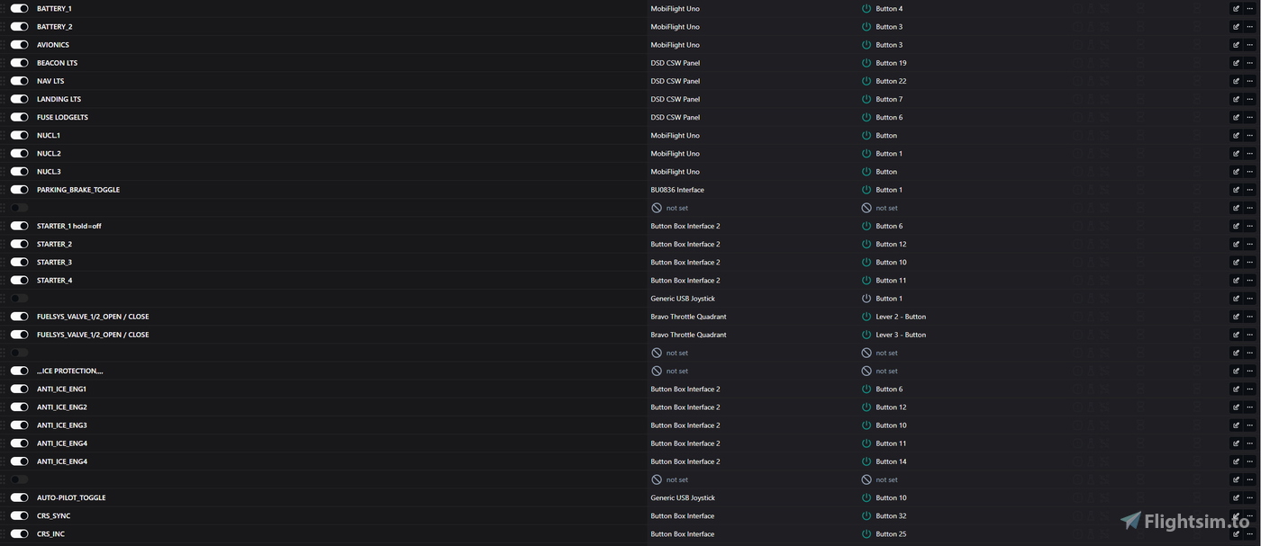 Quasar Keybinds pour Microsoft Flight Simulator | MSFS