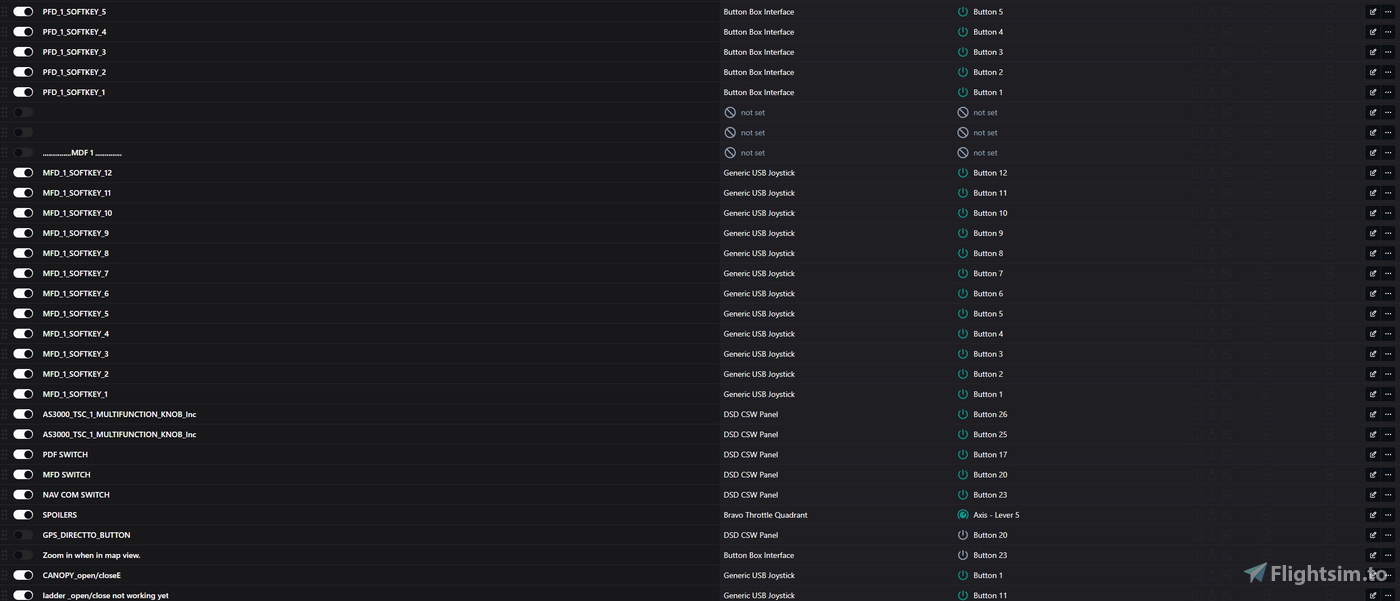 Quasar Keybinds pour Microsoft Flight Simulator | MSFS