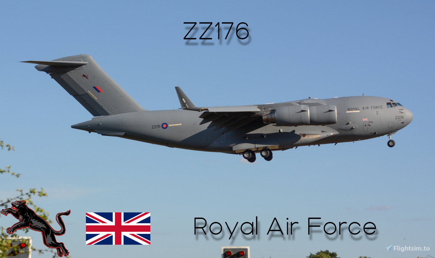 RAF C-17 Complete Registration pour Microsoft Flight Simulator | MSFS