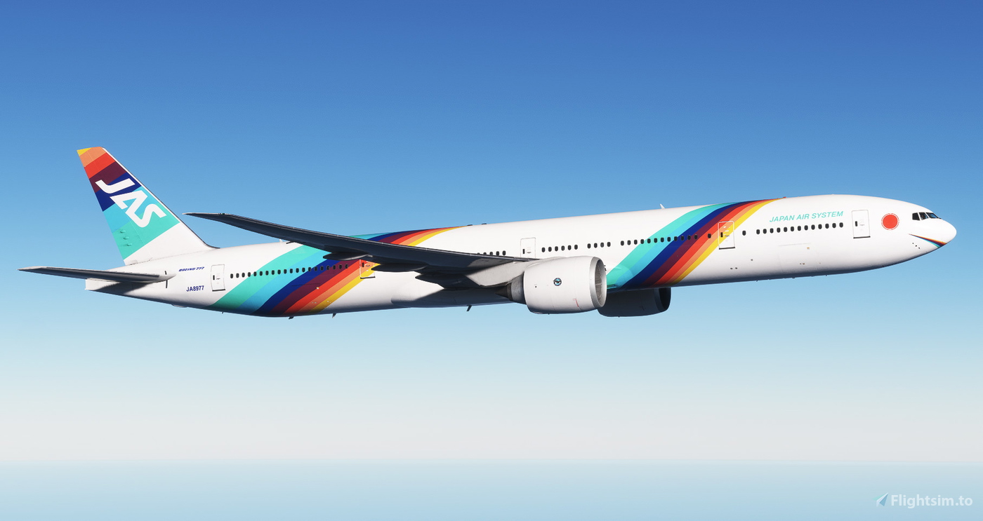 Rainbow Seven | JA8977 Japan Air System (JAS) | PMDG 777-300ER [8K] for Microsoft Flight ...
