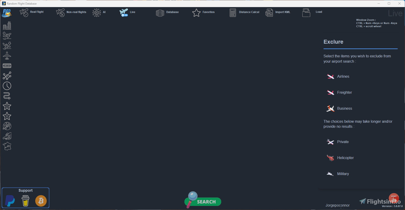 Random Flight Database für Microsoft Flight Simulator | MSFS