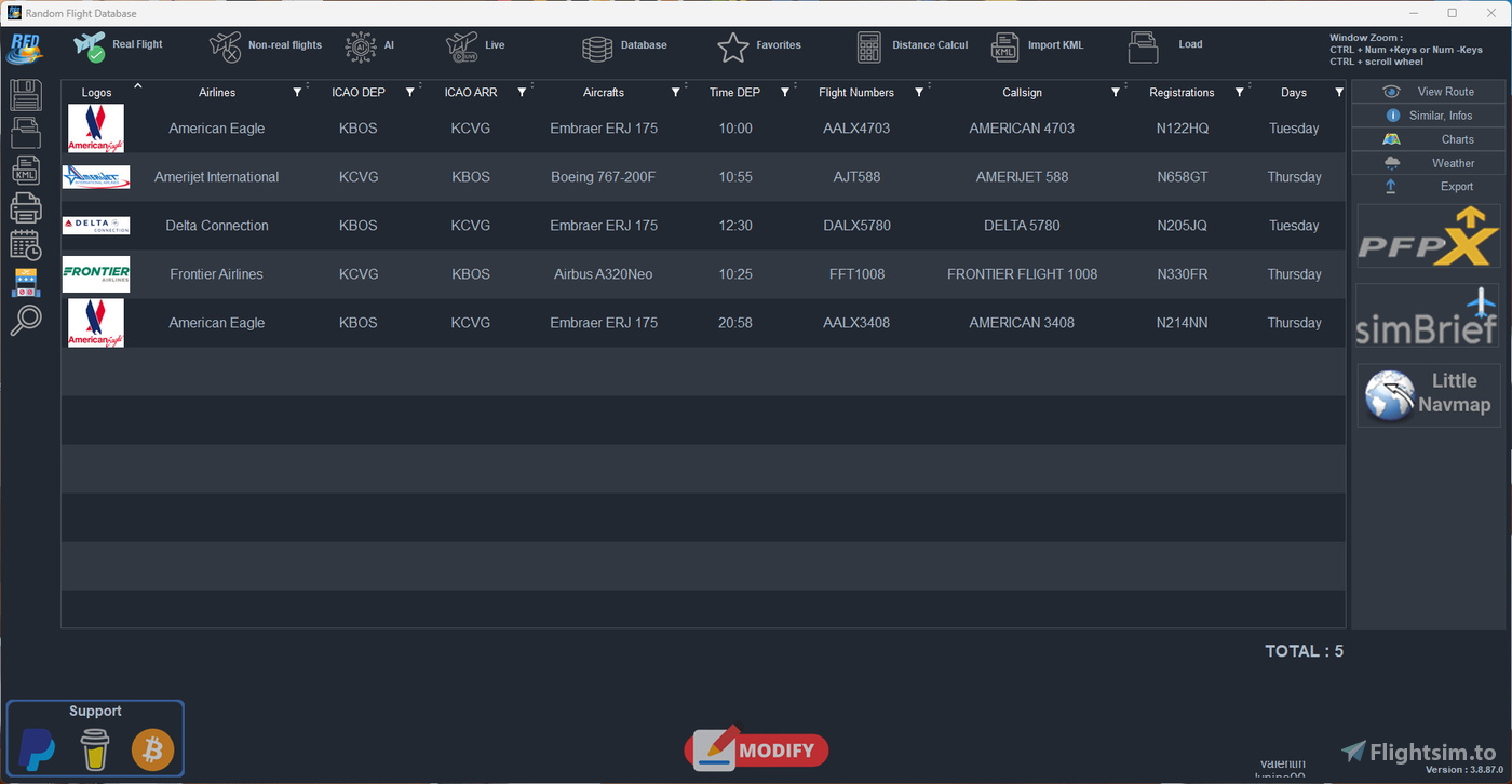 Random Flight Database for Microsoft Flight Simulator | MSFS