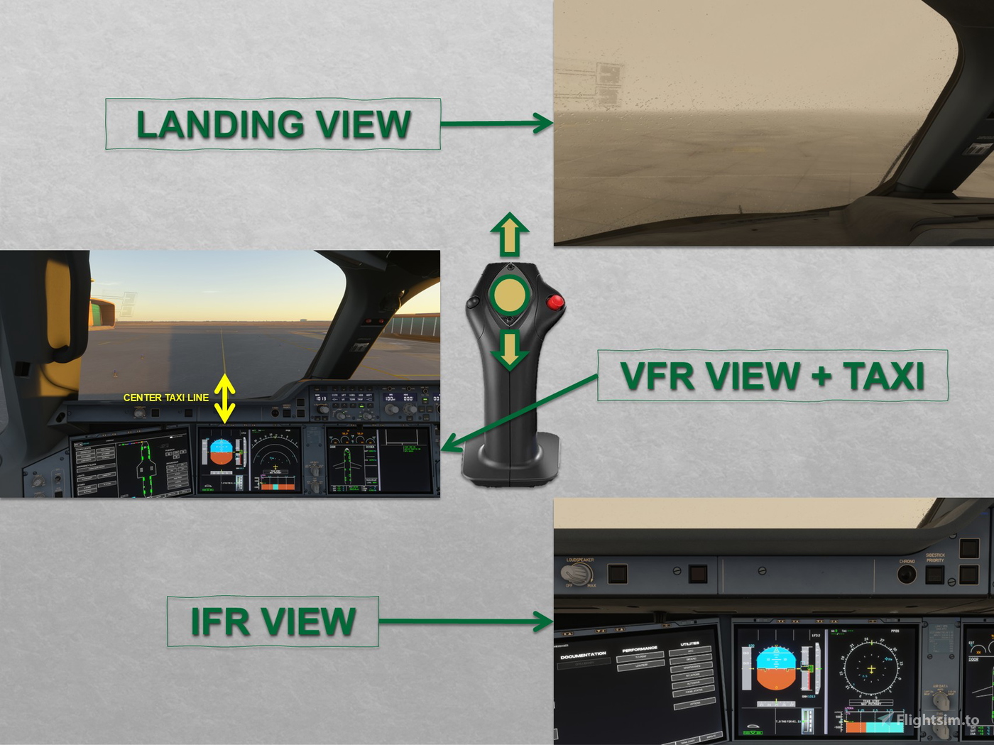 Realistic Custom Camera inibuilds A350 のために Microsoft Flight Simulator ...