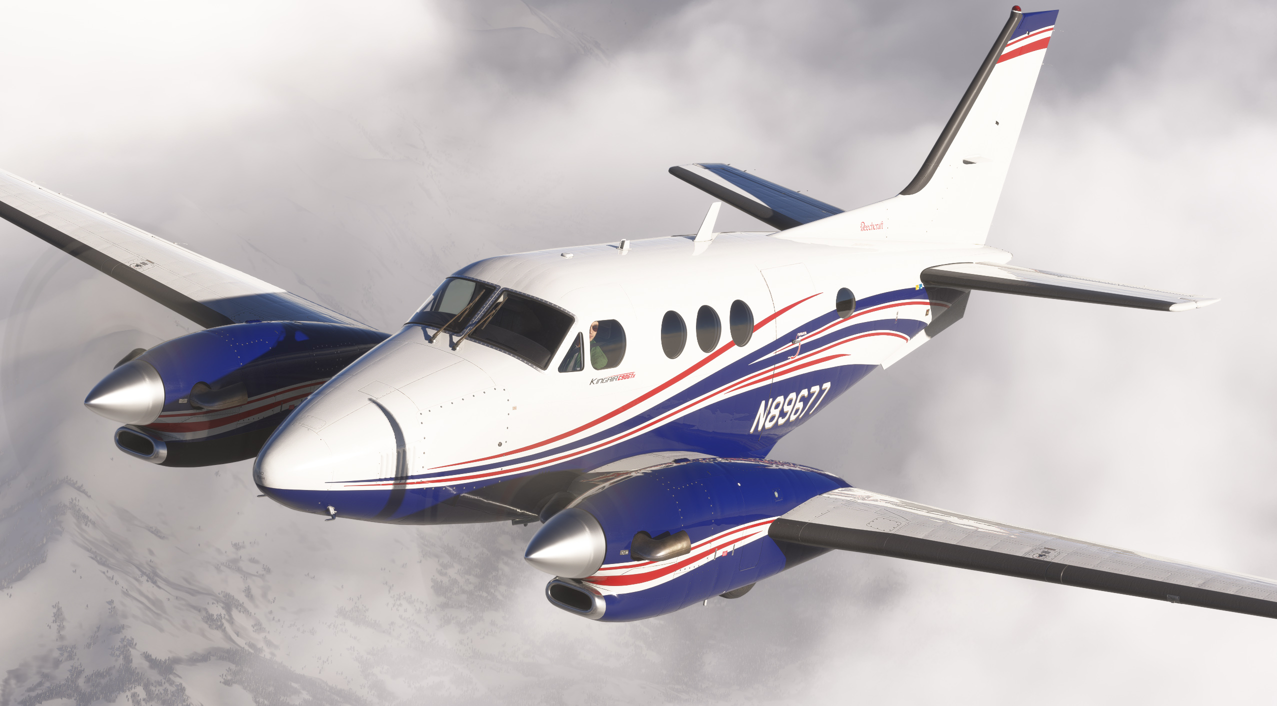 Red and Blue design / King Air C90 GTX - MSFS Add-on - Flightsim.to