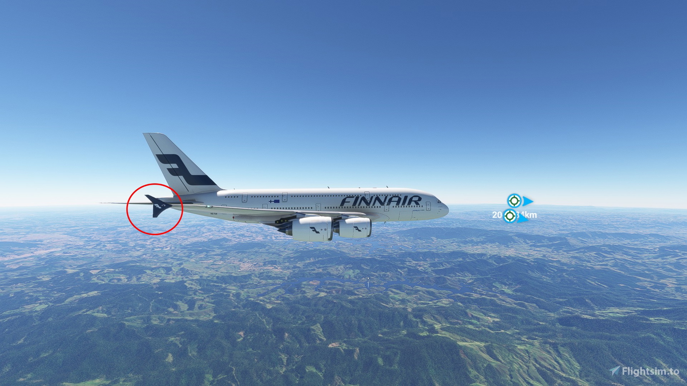 Repaint Liverie FINNAIR A380 Bredok3d for Microsoft Flight Simulator | MSFS
