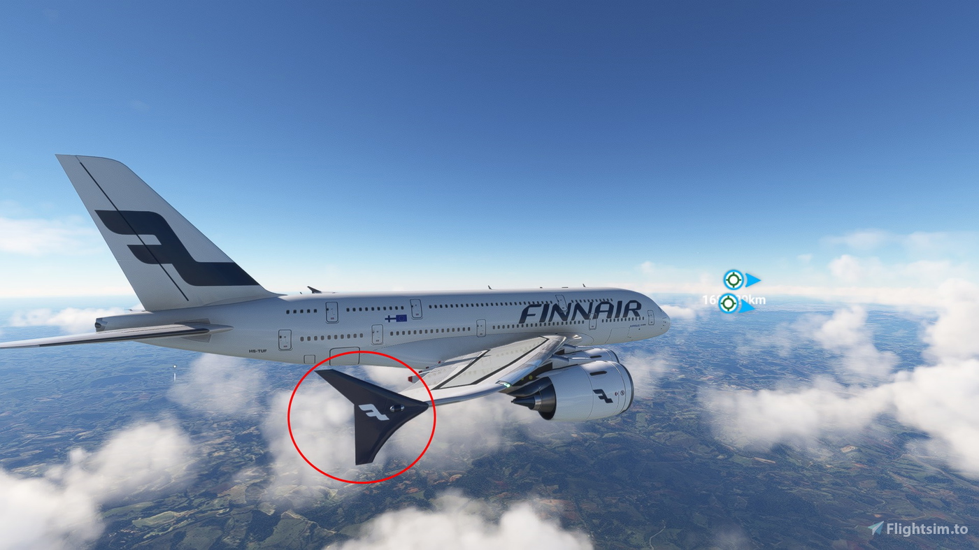 Repaint Liverie FINNAIR A380 Bredok3d for Microsoft Flight Simulator | MSFS