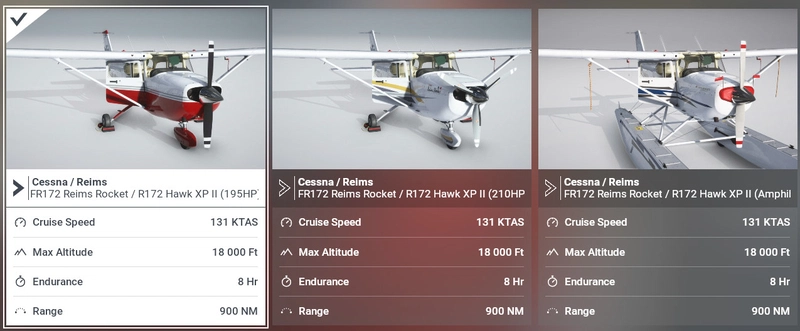 FR172 REIMS ROCKET / CESSNA R172 HAWK XP II for Microsoft Flight ...