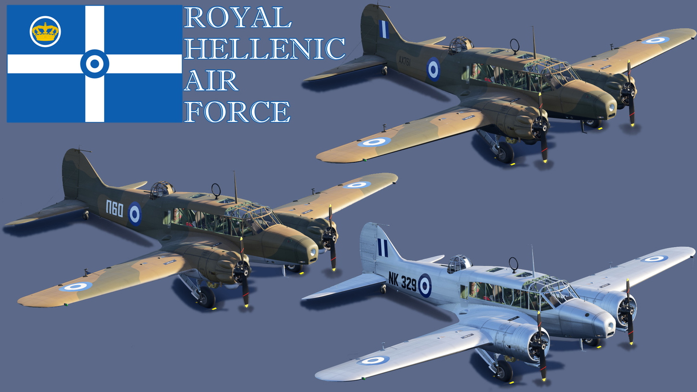 RHAF (Royal Hellenic Air Force) Avro Anson MKI liveries for Microsoft ...