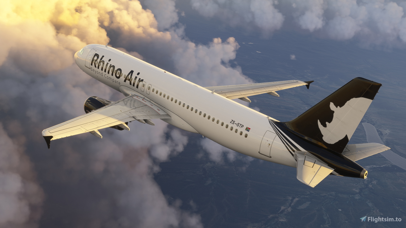 Rhino Air Fenix A320 IAE ZS-STP Fictional BFU のために Microsoft Flight ...