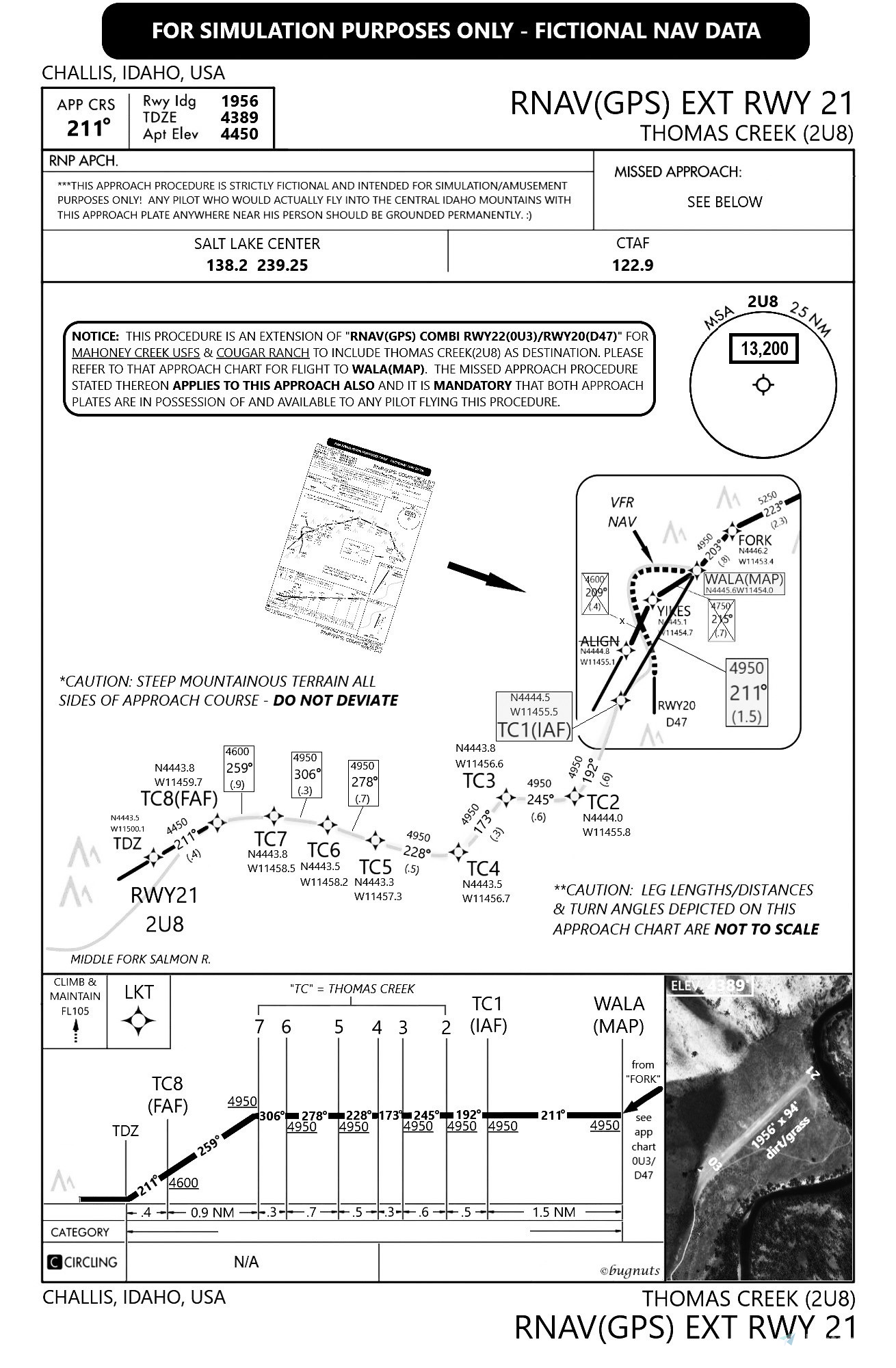 RNAV SIX-PACK Middle Fork Salmon River Idaho with custom approach ...