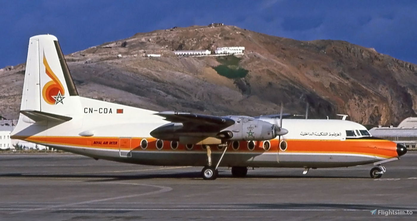 Bgaurant Fokker F-27 | Royal Air Inter Maroc | CN-CDA for Microsoft Flight Simulator | MSFS