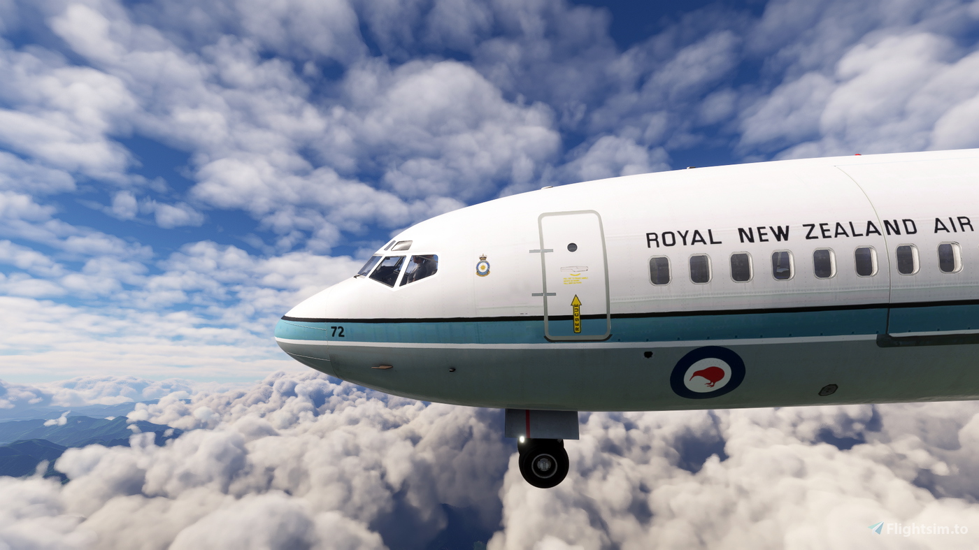 Royal NZ Air Force NZ7272 w/Cabin & Cockpit| FlightSim Studios B727 ...