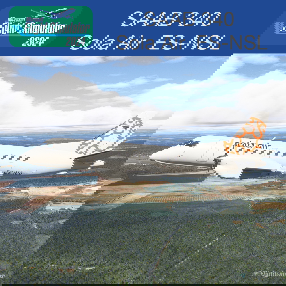 SAAB 340 Sola Air ES-NLC for Microsoft Flight Simulator | MSFS