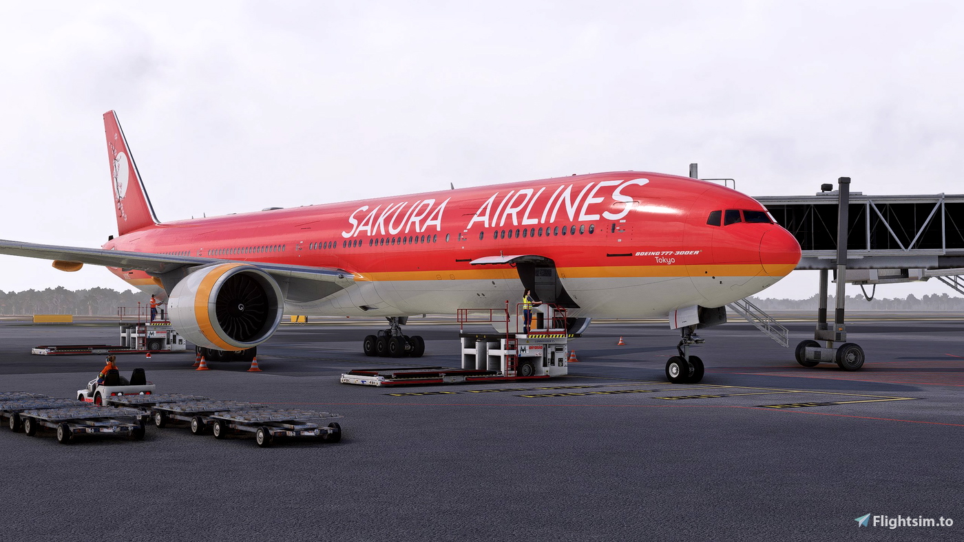Sakura Airlines - PMDG 777-300ER JA001S - 8K for Microsoft Flight ...