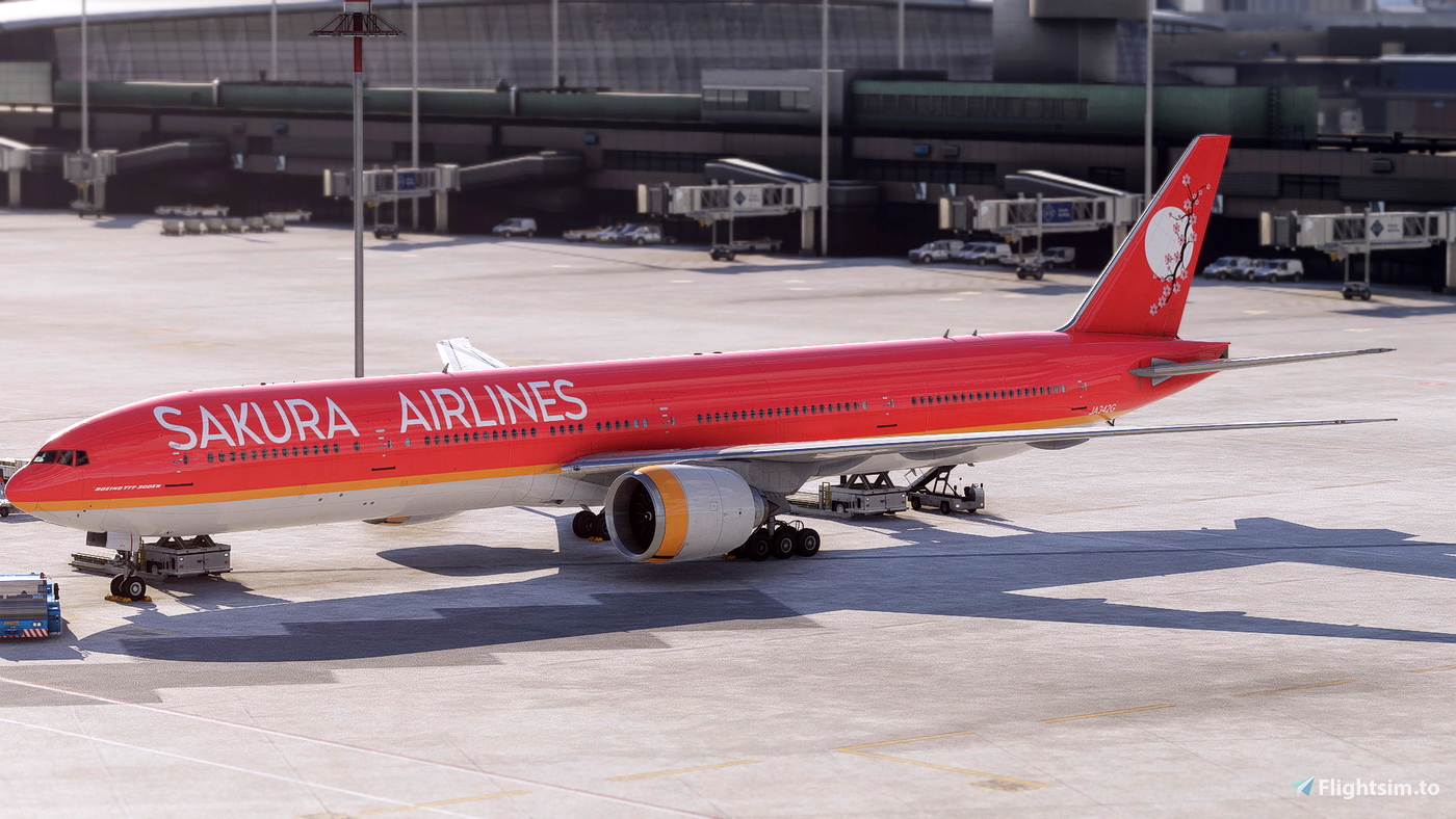 Sakura Airlines - PMDG 777-300ER JA001S - 8K for Microsoft Flight ...