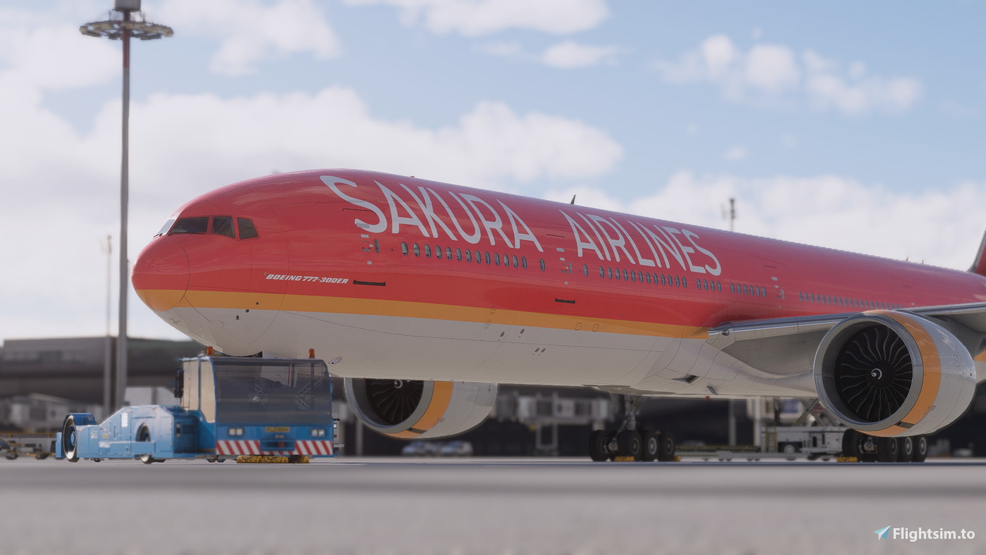 Sakura Airlines - PMDG 777-300ER JA001S - 8K for Microsoft Flight ...