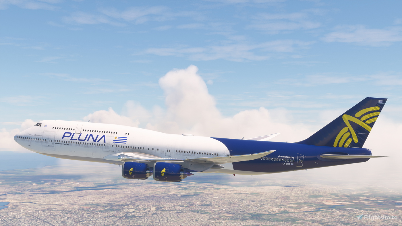 Salty Boeing 747-8i — PLUNA for Microsoft Flight Simulator | MSFS