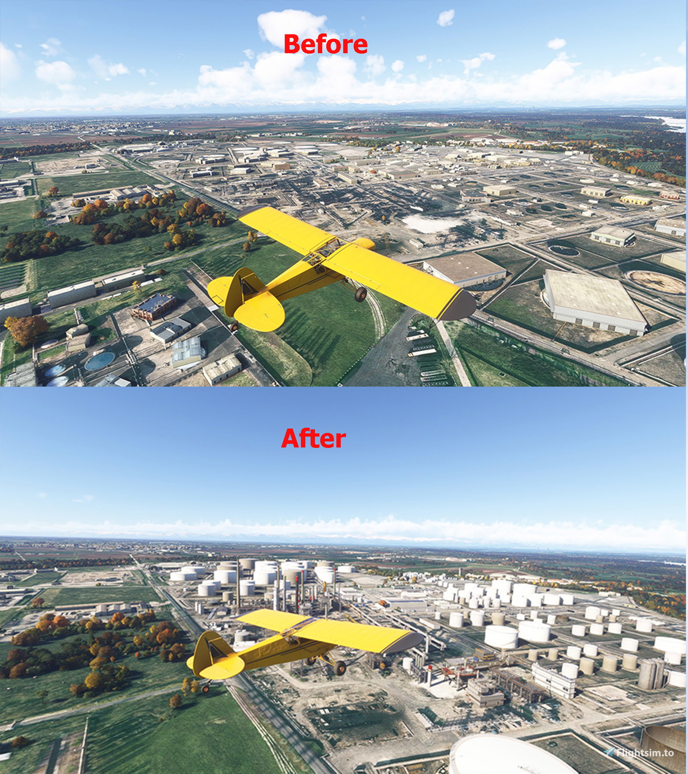Sarpom Refinery, Trecate, Italy のために Microsoft Flight Simulator | MSFS