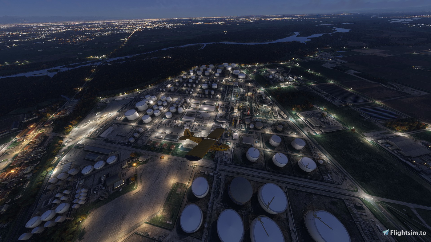 Sarpom Refinery, Trecate, Italy のために Microsoft Flight Simulator | MSFS
