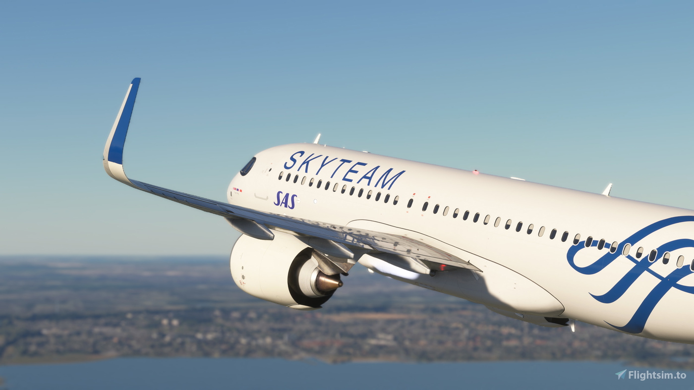 SAS A320neo Skyteam Livery (fictional) - iniBuilds A320neo for Microsoft Flight Simulator | MSFS