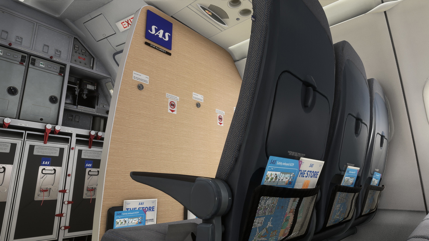 SAS Scandinavian Airlines | Pack w/ Cabin | Fenixsim Airbus A319 for ...