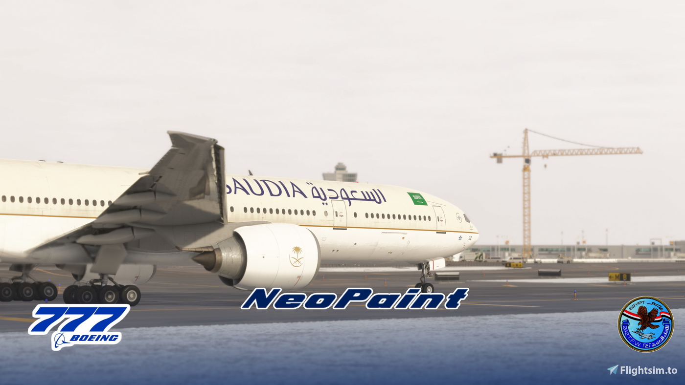 Saudi Airline B77W Mini fleet pack with special livery "75 Years" w ...