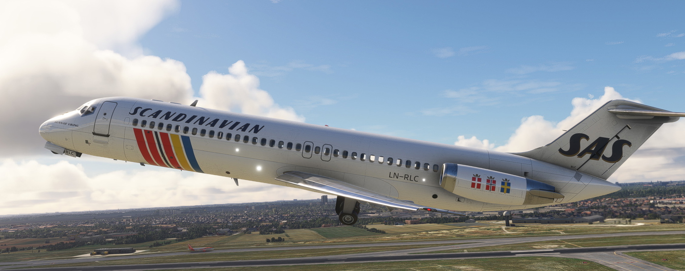 Scandinavian Airlines LN-RLC - SkySimulations DC9-30 w/cabin para ...