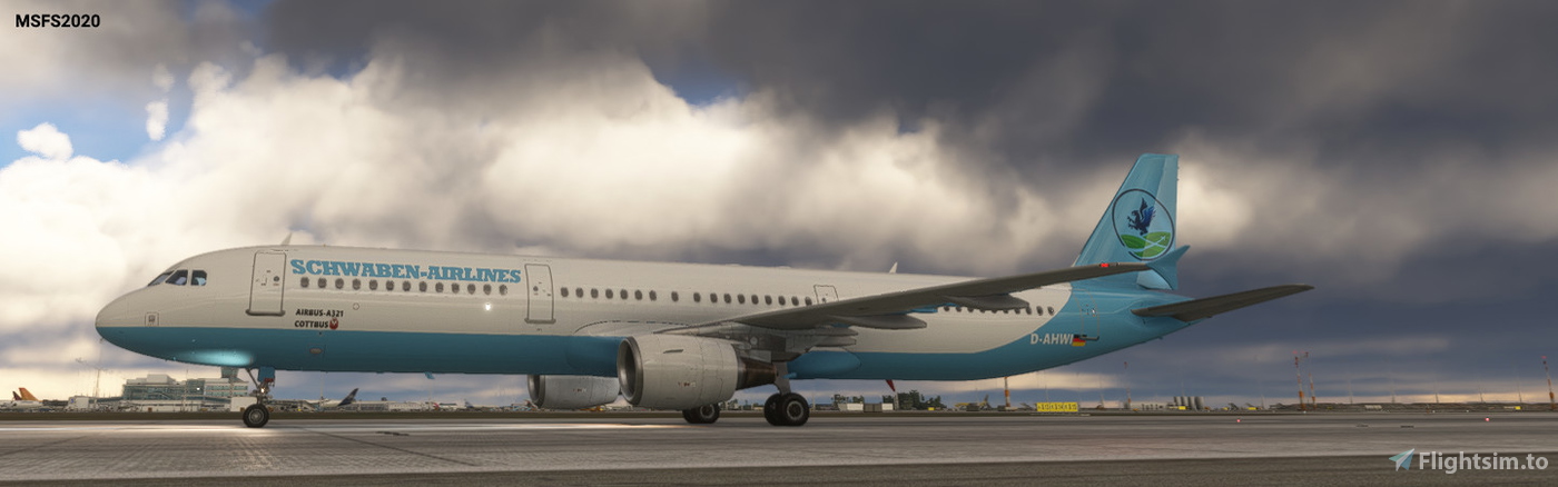 Schwaben-Airlines A321 per Microsoft Flight Simulator | MSFS