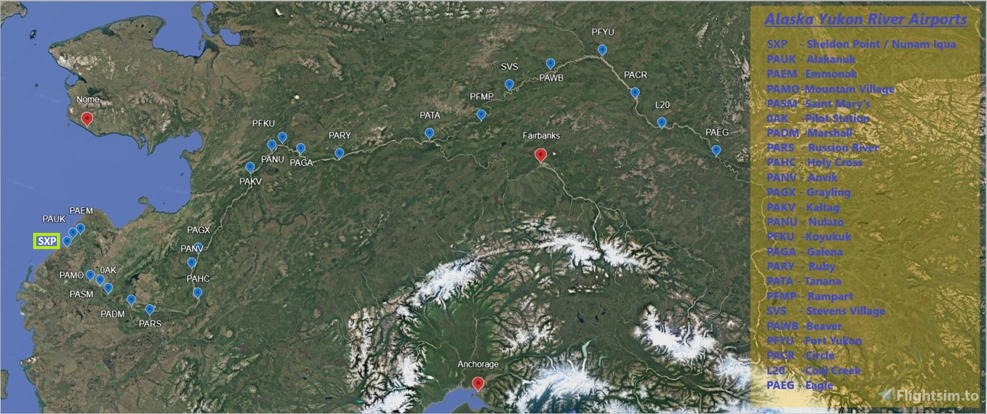 Sheldon Point / Nunam Iqua (SXP) for Microsoft Flight Simulator | MSFS