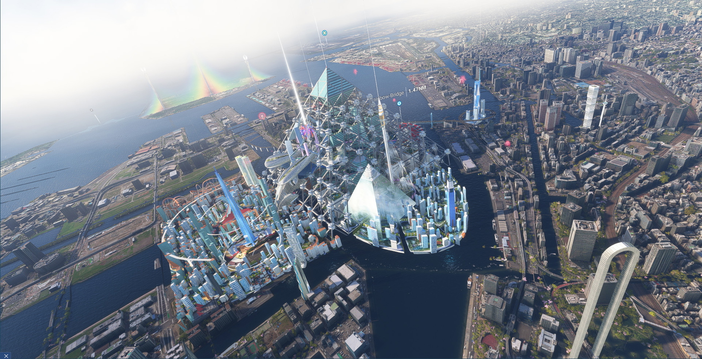 Tokyo's Mega 🔼 Pyramid City för Microsoft Flight Simulator | MSFS