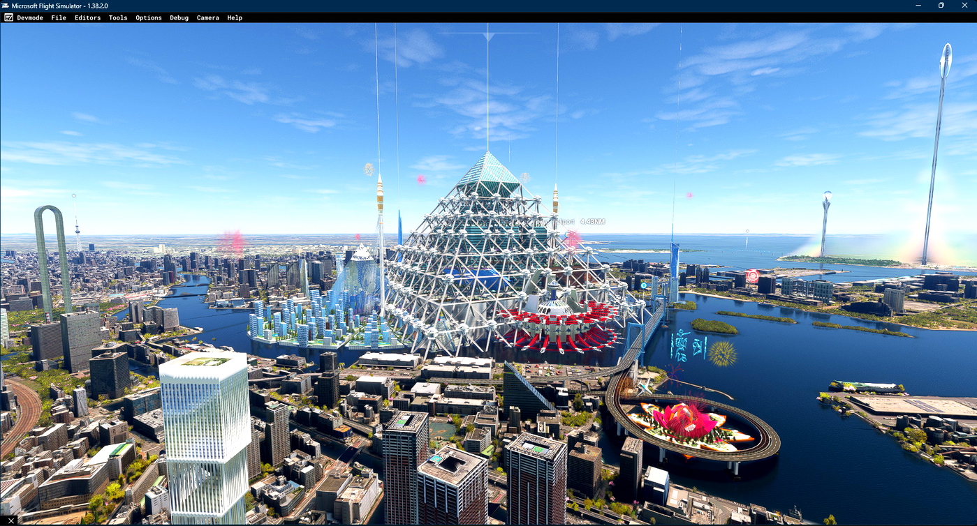 Tokyo's Mega 🔼 Pyramid City Microsoft Flight Simulator