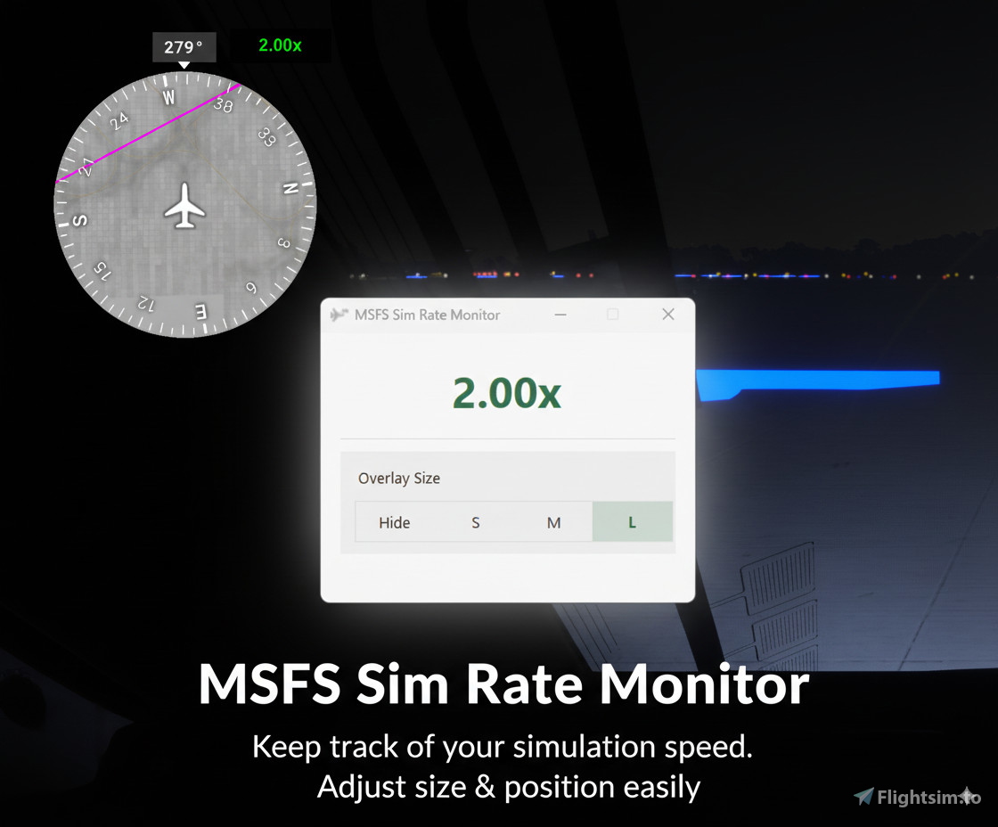 Sim Rate Monitor for Microsoft Flight Simulator | MSFS