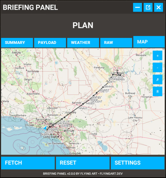 Briefing Panel for Microsoft Flight Simulator | MSFS