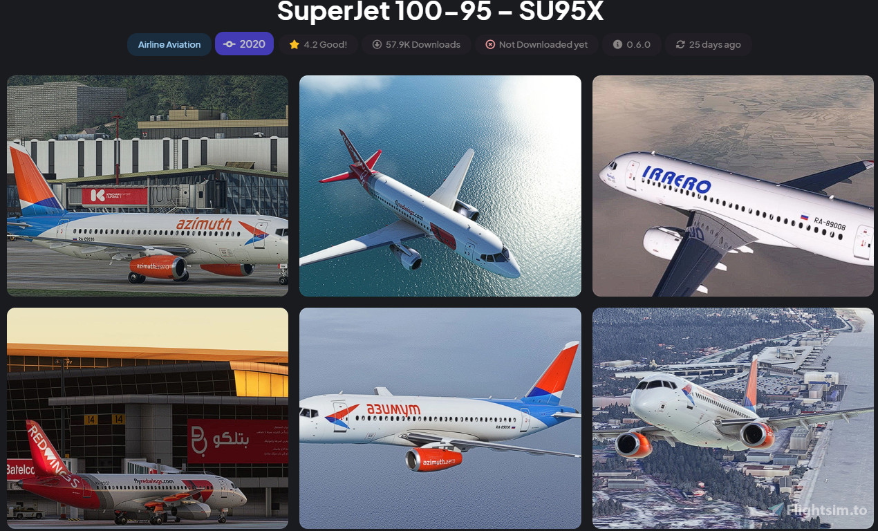 Simbrief Profile for Sukhoi Superjet 100 のために Microsoft Flight Simulator | MSFS