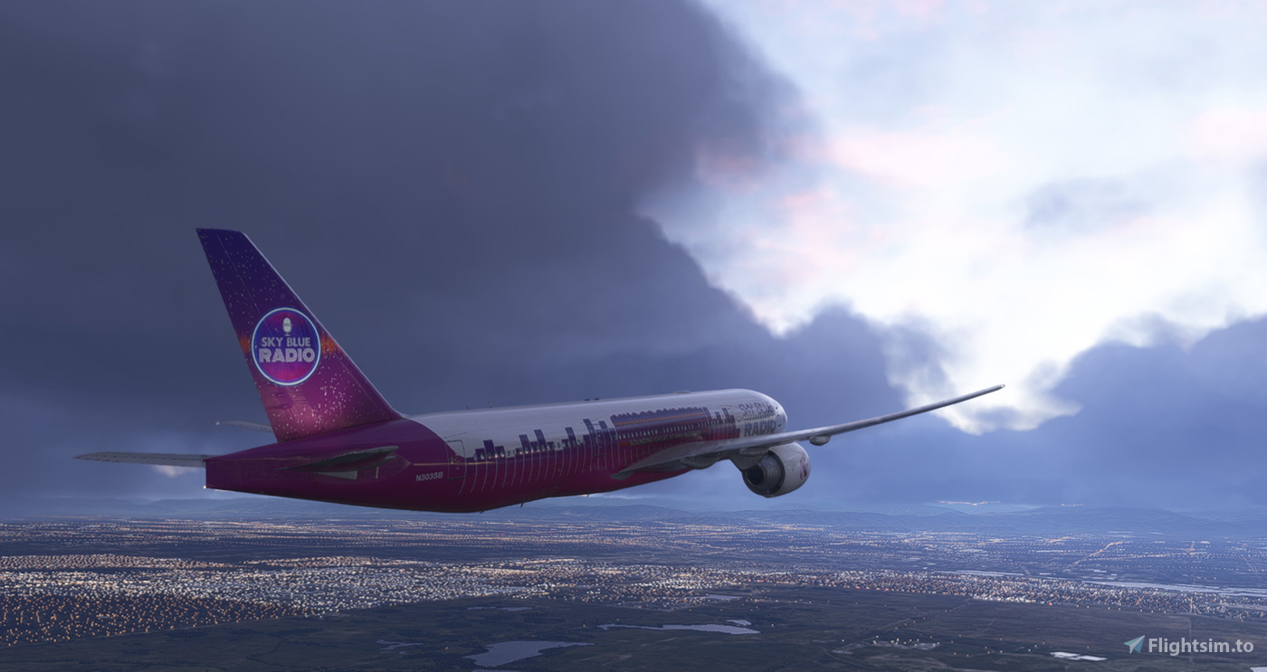 Sky Blue Radio Livery – PMDG 777-200ER for Microsoft Flight Simulator ...