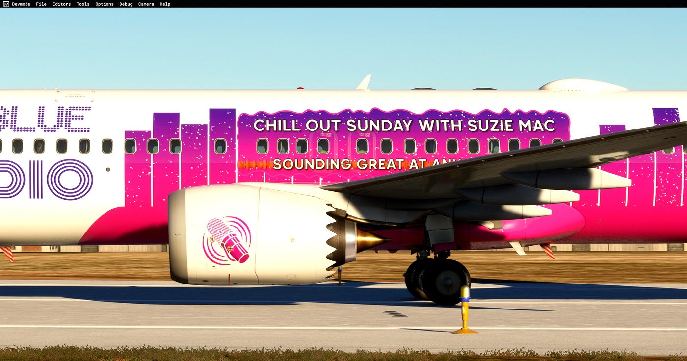 Sky Blue Radio Livery for iFly 737-800 Max – DJ Suzie Mac Show Edition ...