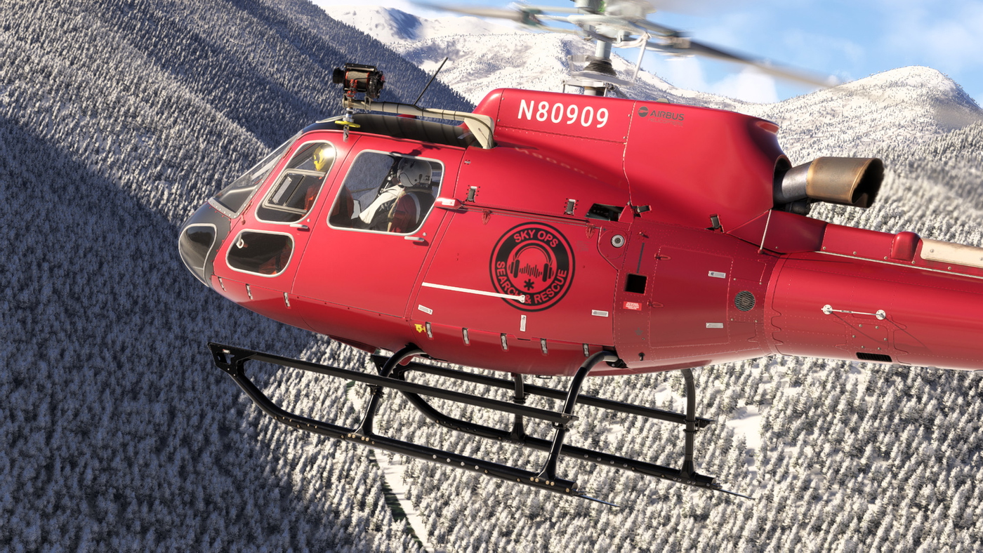 SkyOps Red Livery for the Asobo H125! for Microsoft Flight Simulator | MSFS